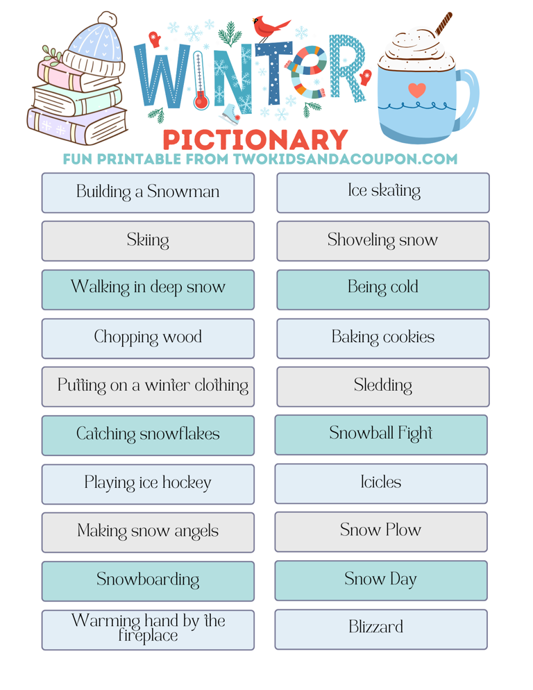 Ice to draw you: 20 winter Pictionary prompts for your next snow day