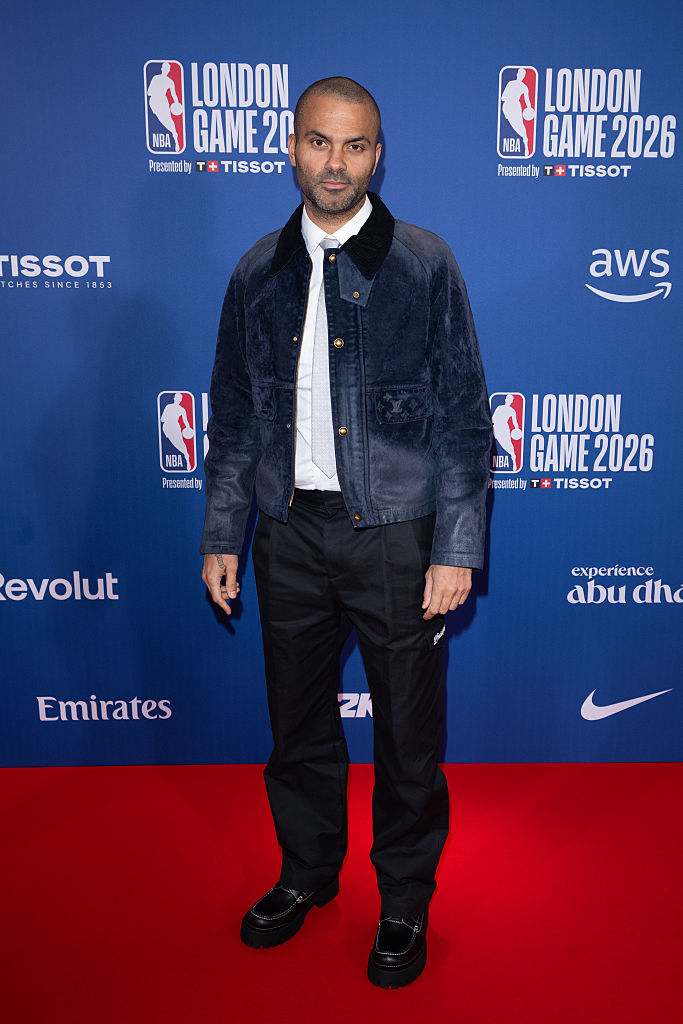 Thierry Henry y Tony Parker en la alfombra roja de la NBA en Londres
