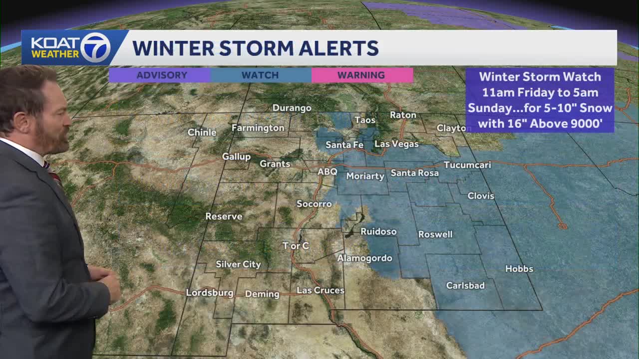 Winter storm watch issued for New Mexico ahead of strong storm with snow