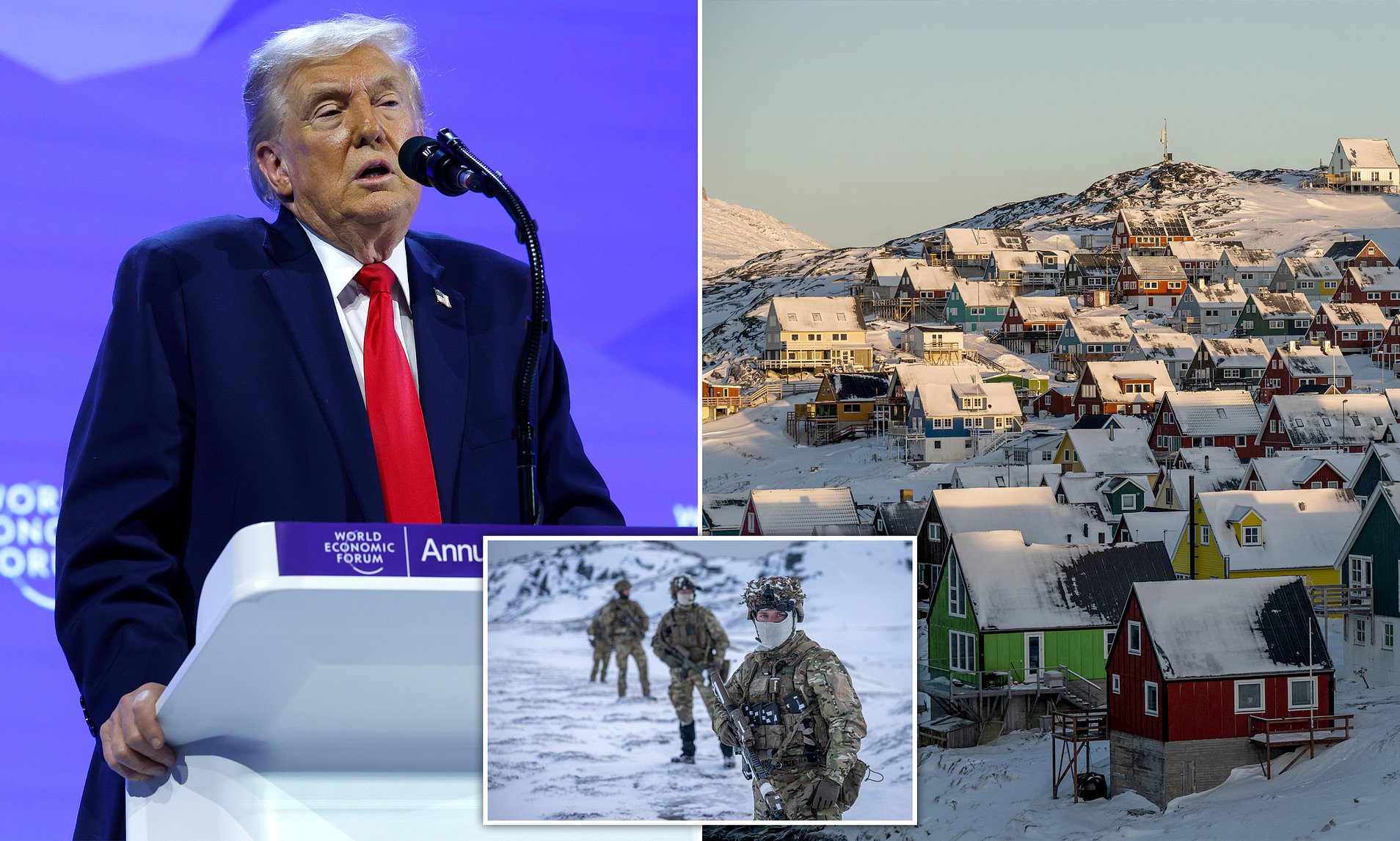 Trump blinks on Greenland military action at Davos... as stock market ...