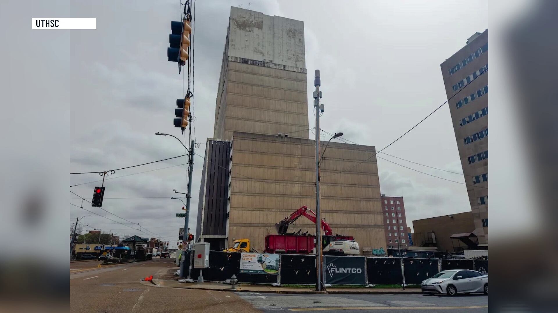 Demolition of Holiday Inn tower nears completion
