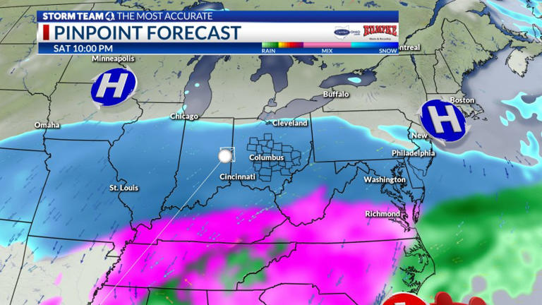 Columbus weather: Cloudy skies with light mix