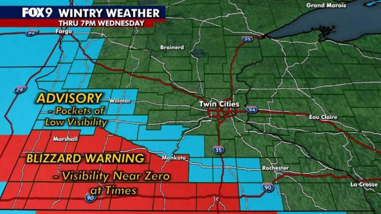 Minnesota weather: Winter weather advisory extends to Twin Cities