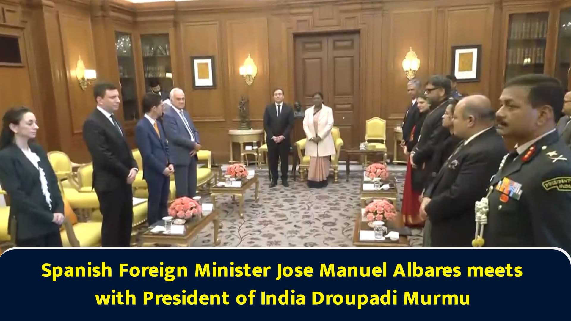 Spanish foreign minister Jose Manuel Albares meets with president of ...