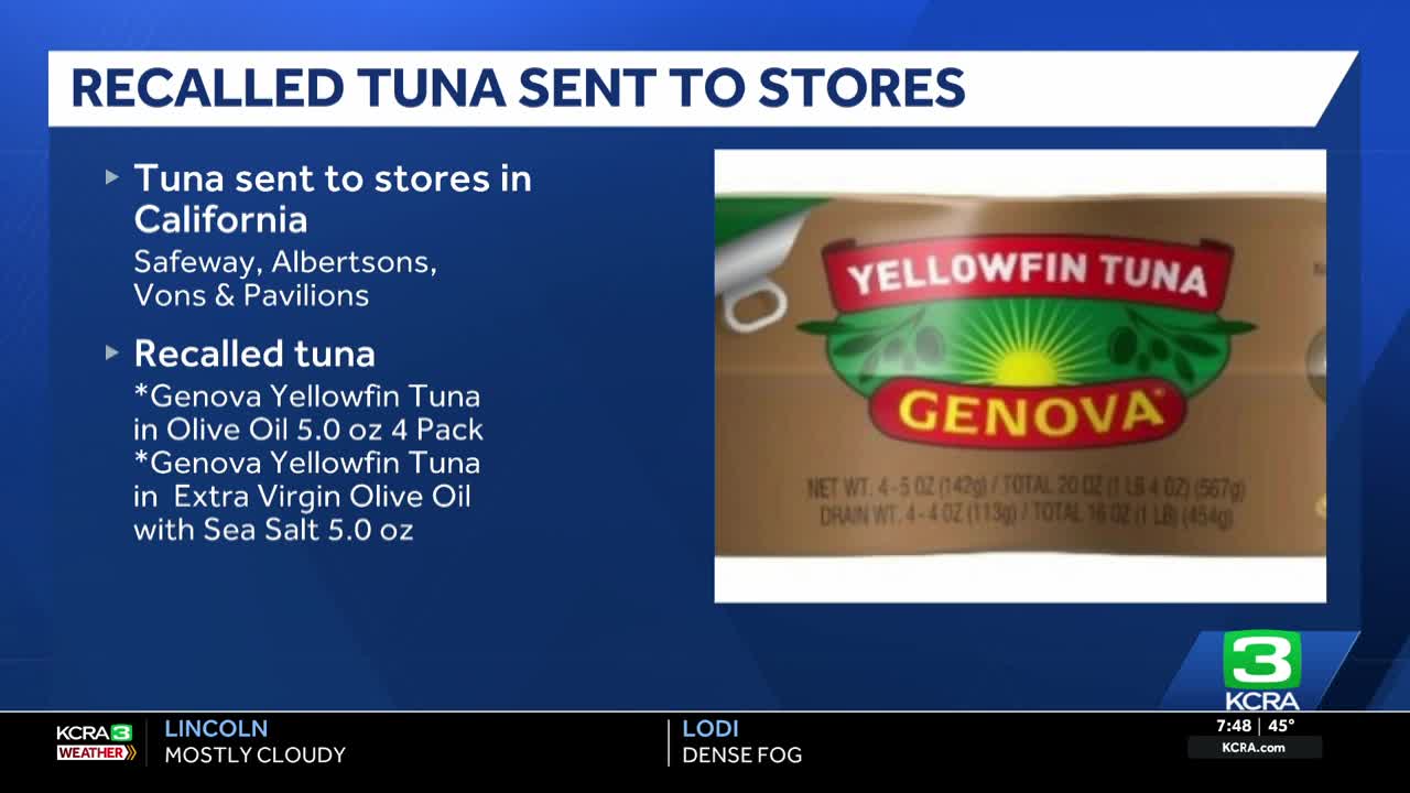 Recalled Genova yellowfin tuna mistakenly shipped to stores in nine ...