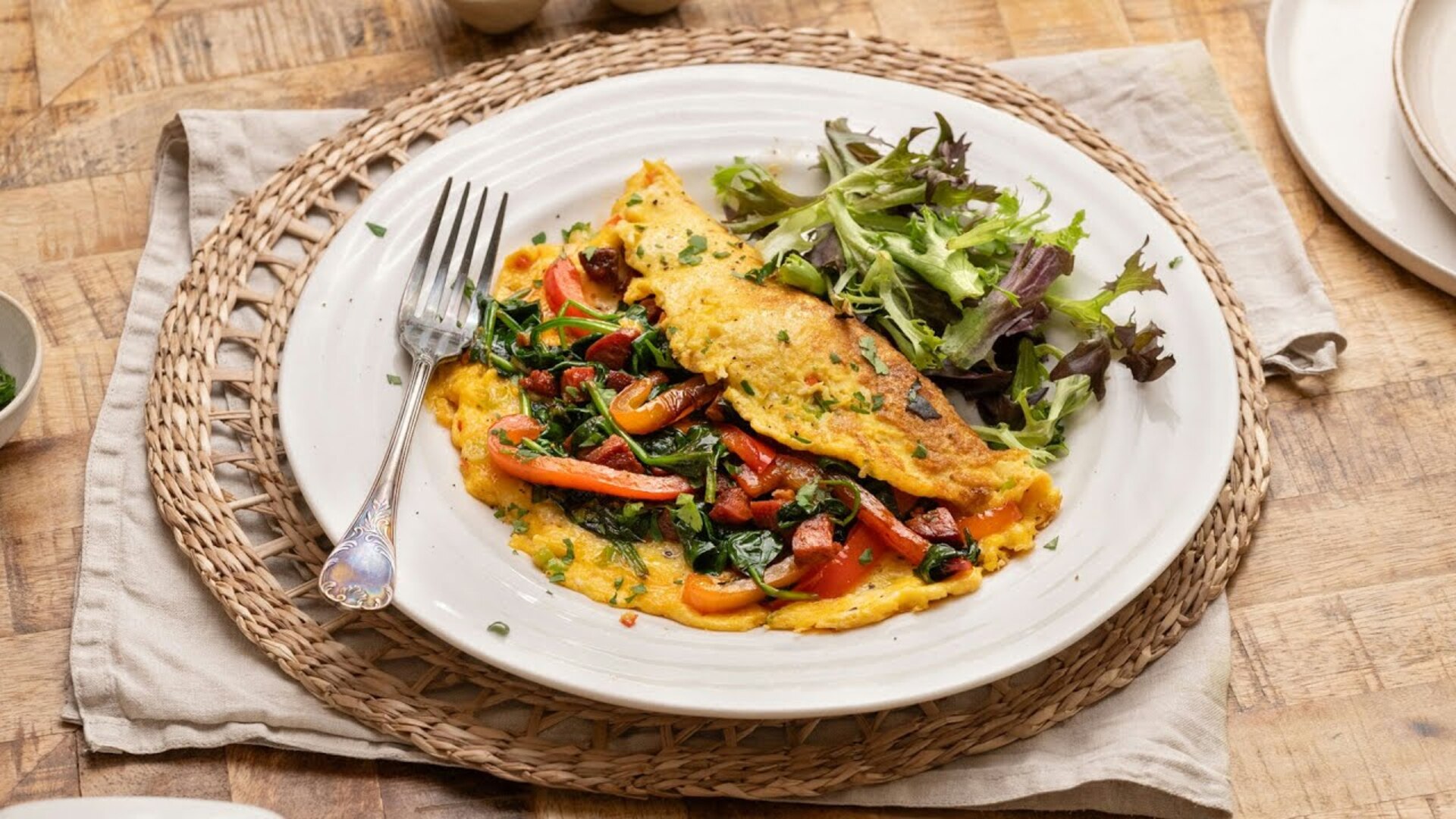 Spicy chorizo omelette recipe