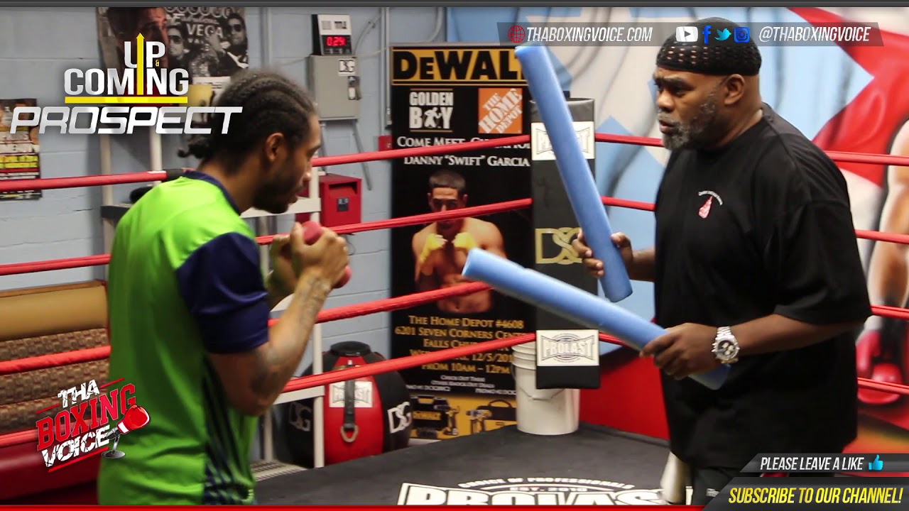 Naazim Richardson Working The Pool Noddles with Karl Dargan