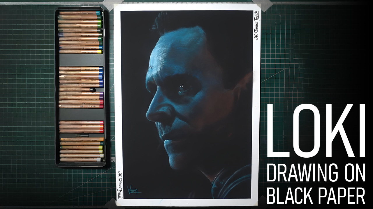 Loki sketching secrets: Transform black paper into a vibrant Marvel ...