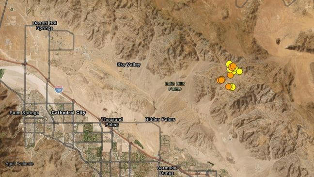 4.9 Mag earthquake in southern CA followed by over 250 aftershocks, 98% ...