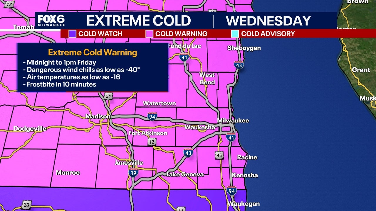 Wisconsin extreme cold warning; in effect Thursday night to Friday ...