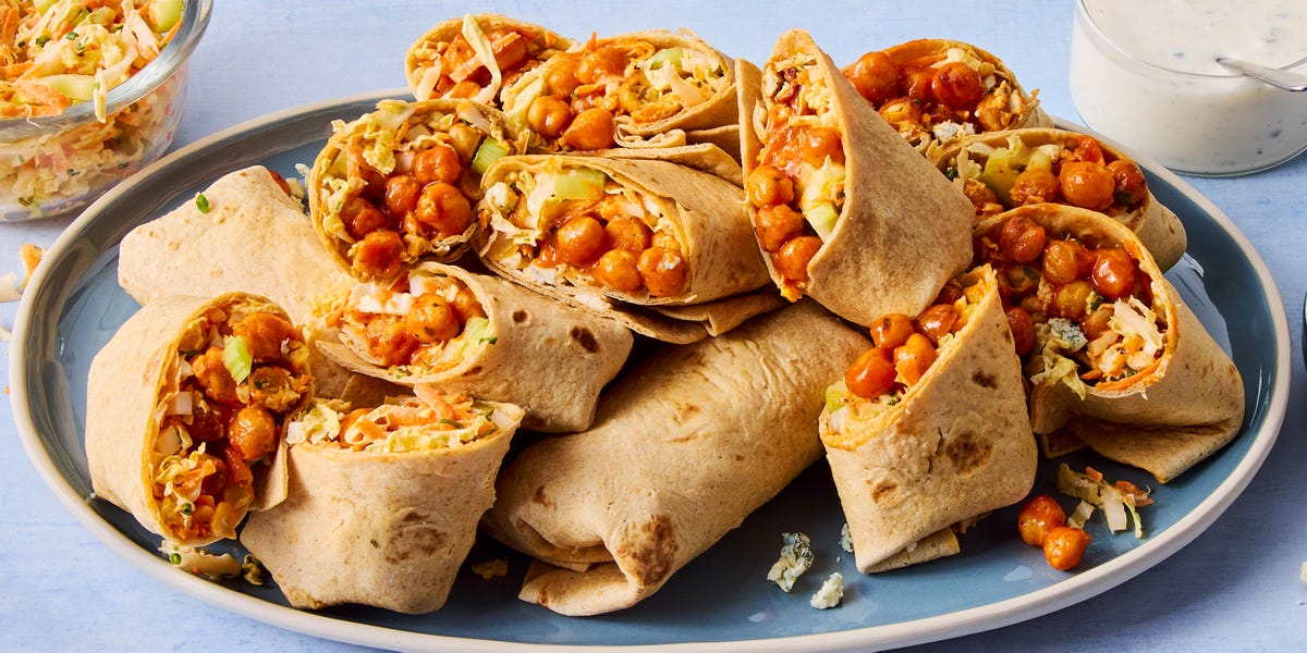 My buffalo ranch chickpea wraps make eating high protein so easy