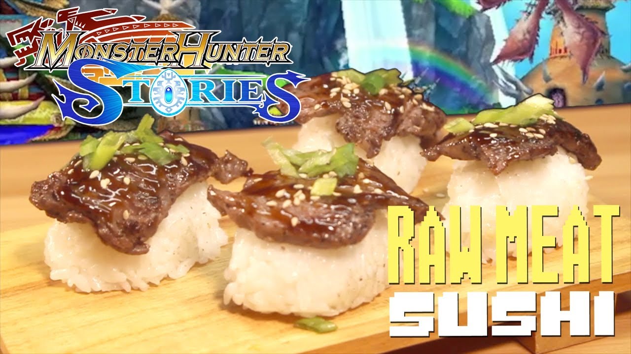 Monster Hunter Stories - How to make raw meat sushi