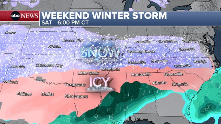 South braces for winter storm this weekend: Latest forecast