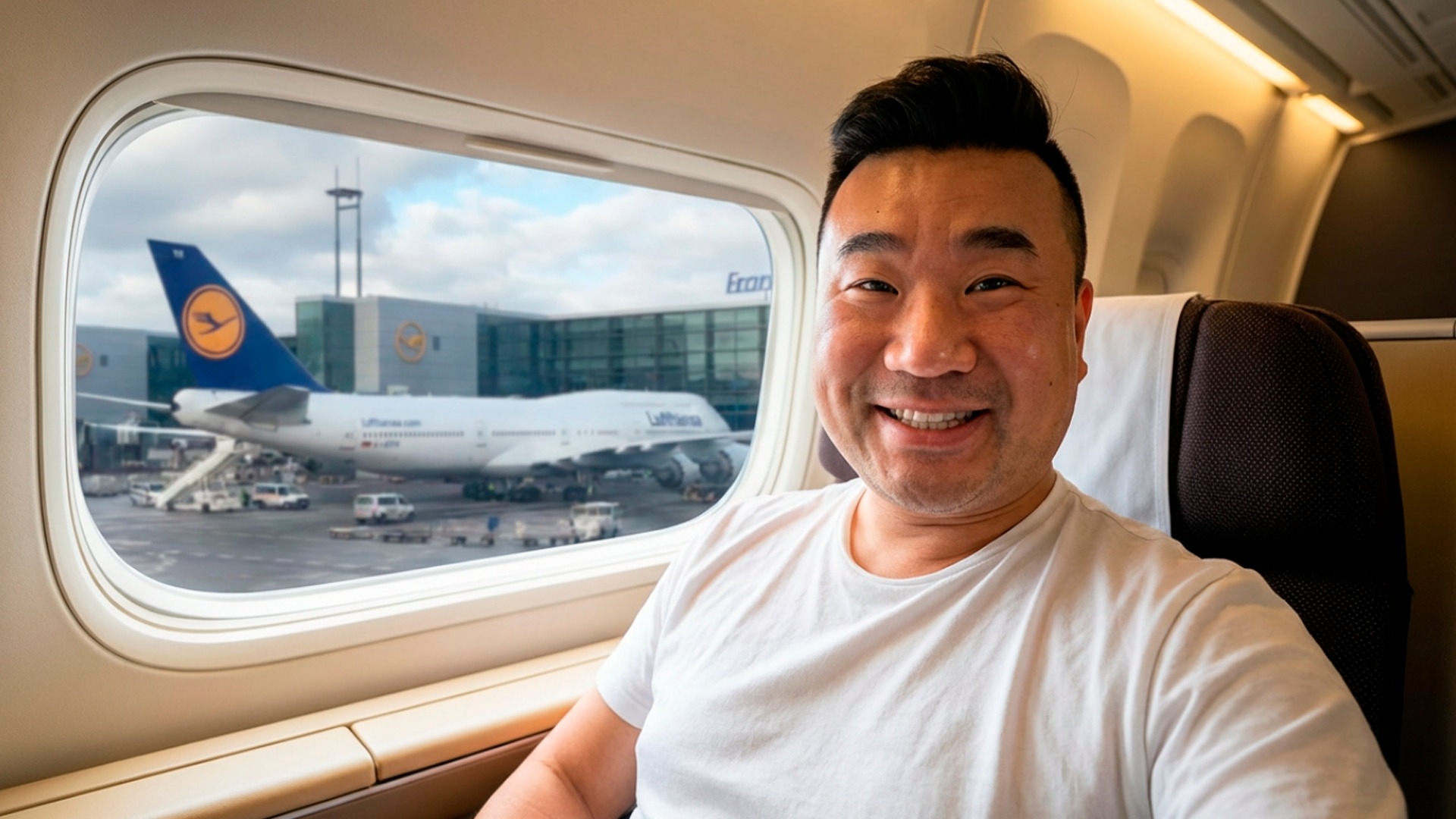 The Full Lufthansa B747 8 First Class Experience First Class Terminal 2568