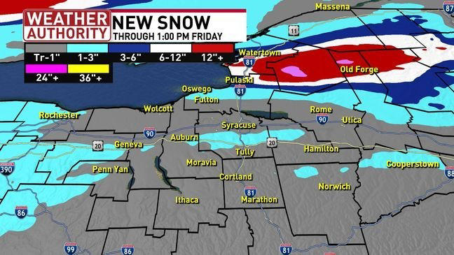 Tracking lake effect snow, arctic cold, and a southern snowstorm for ...
