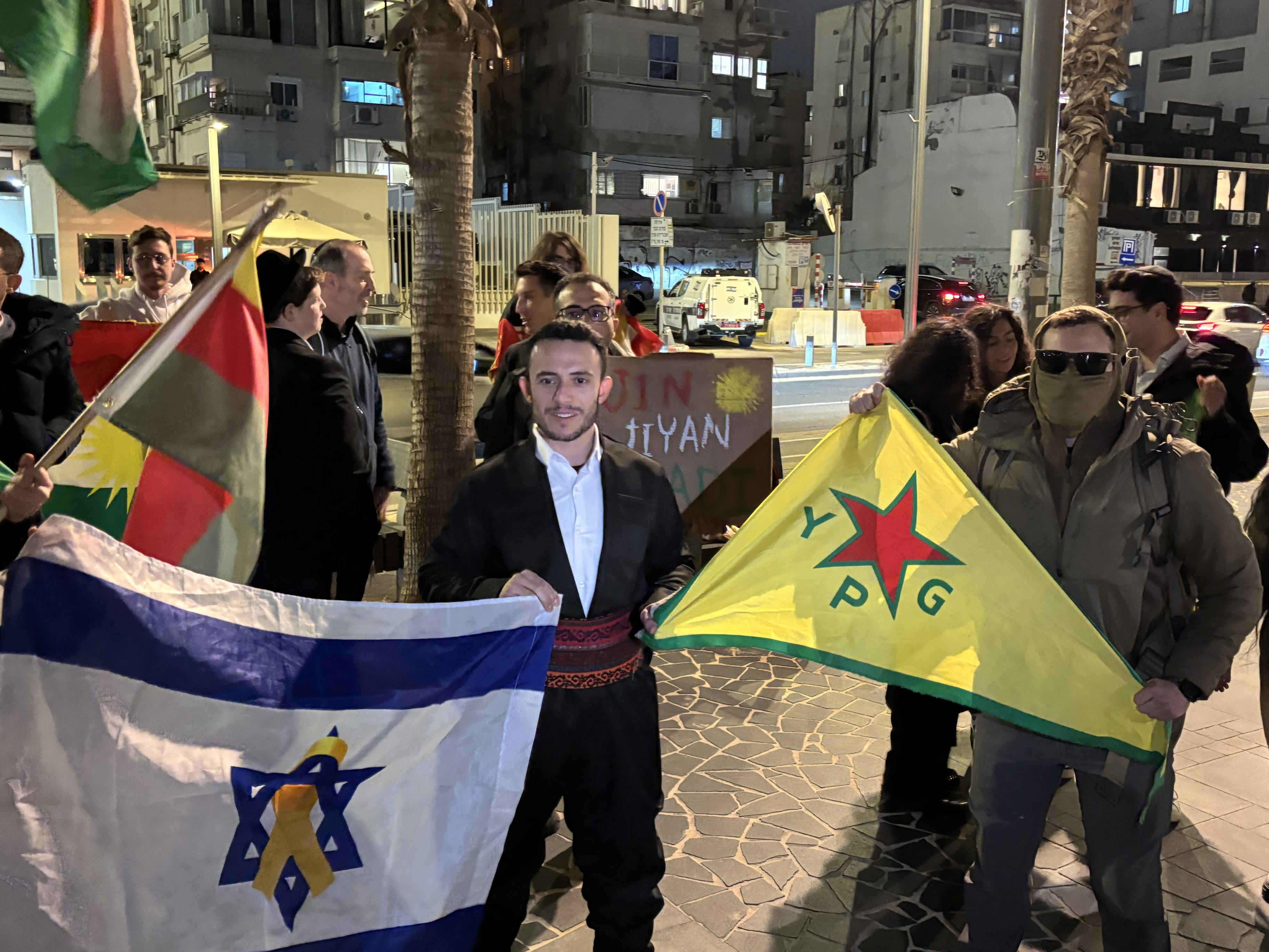 Protesters outside US embassy demand US, Israeli action after Kurdish ...