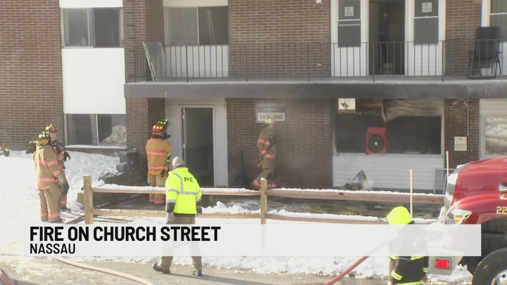 Crews battle fire on Church Street in Nassau