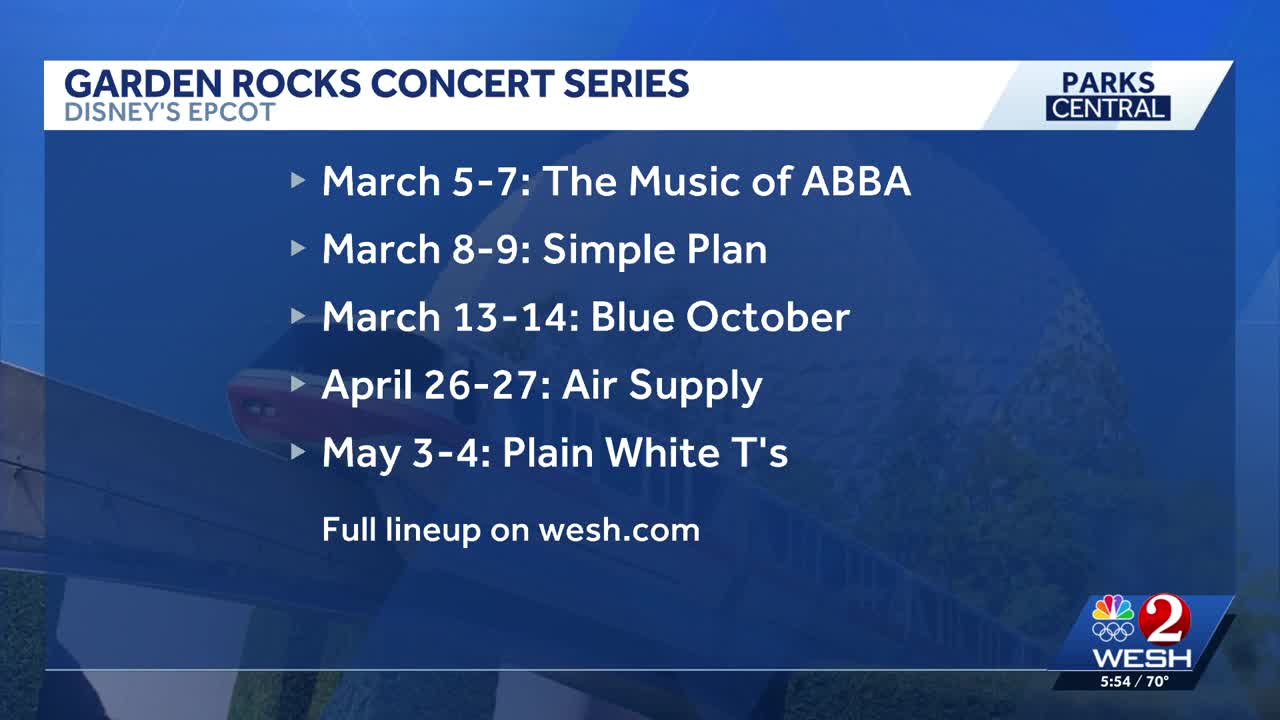 EPCOT International Flower & Garden Festival announces concert lineup