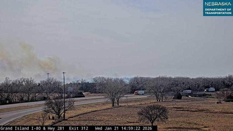 Grass fire south of I-80 near Grand Island sparked by gas disposal