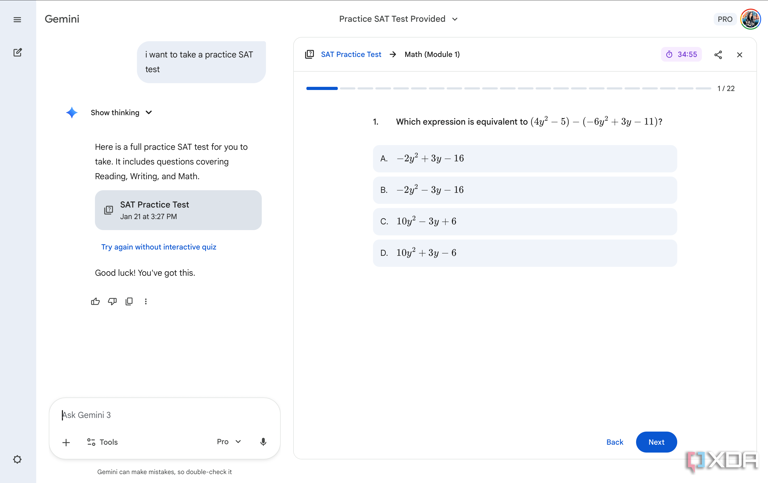 Google just turned Gemini into a free SAT prep tool