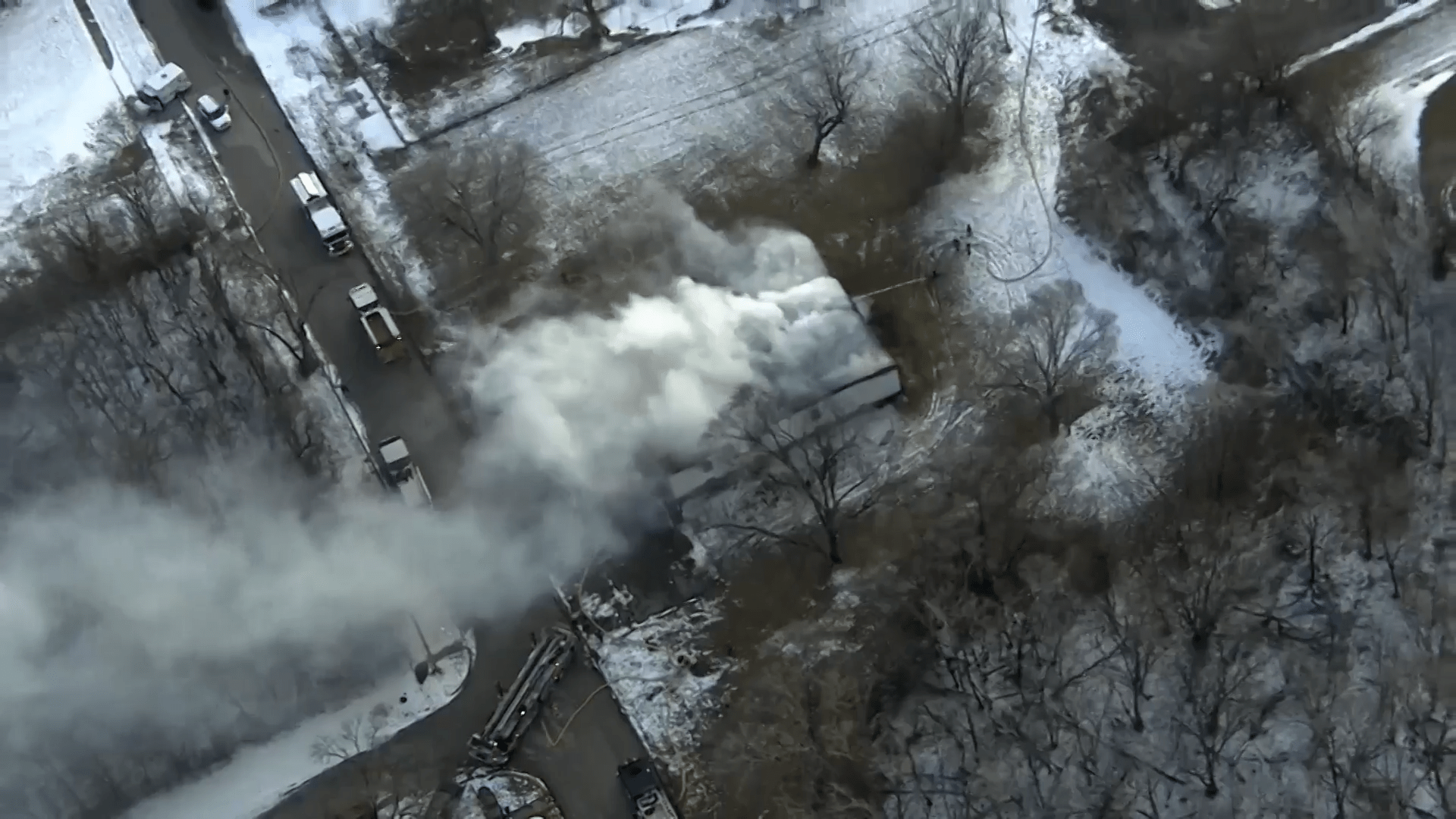 Large plume of smoke sent into air as fiery blaze engulfs south ...