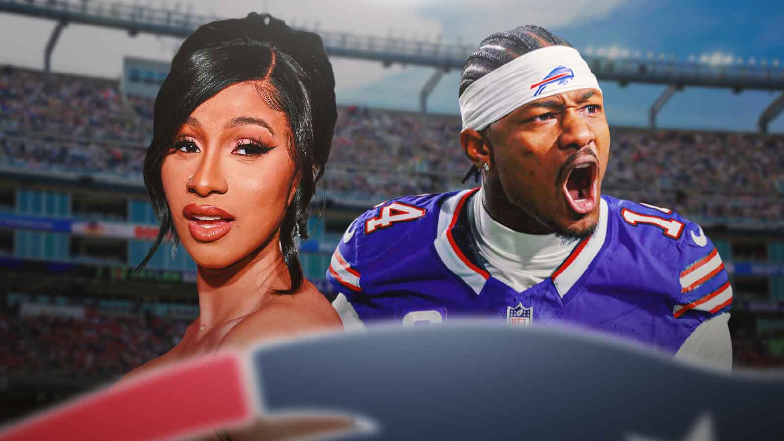 Patriots’ Stefon Diggs jokes he had to holler at Cardi B about 1 of her ...