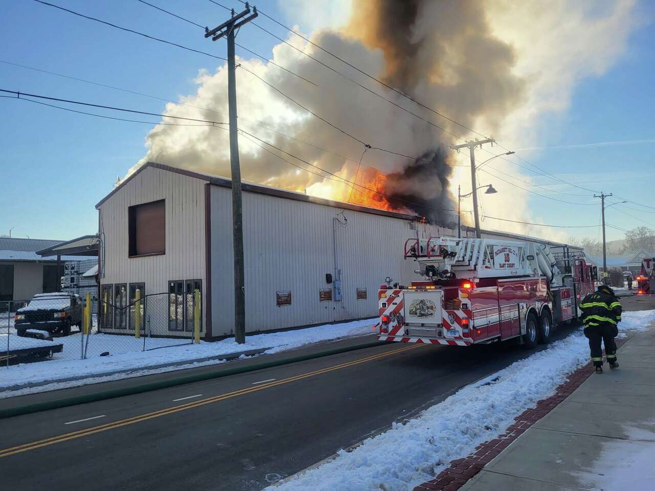 Derby firefighters put out 'major fire' in commercial building on ...