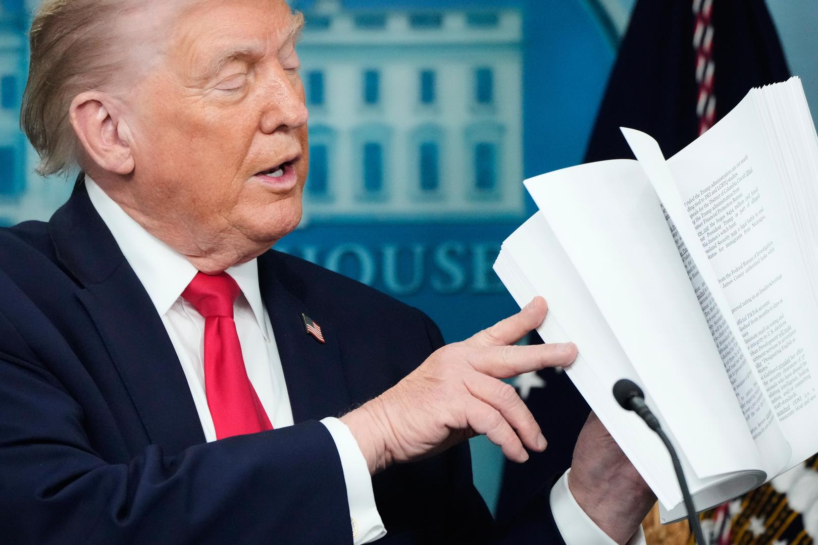 AP fact check: Trump highlights familiar false claims as he reviews his ...