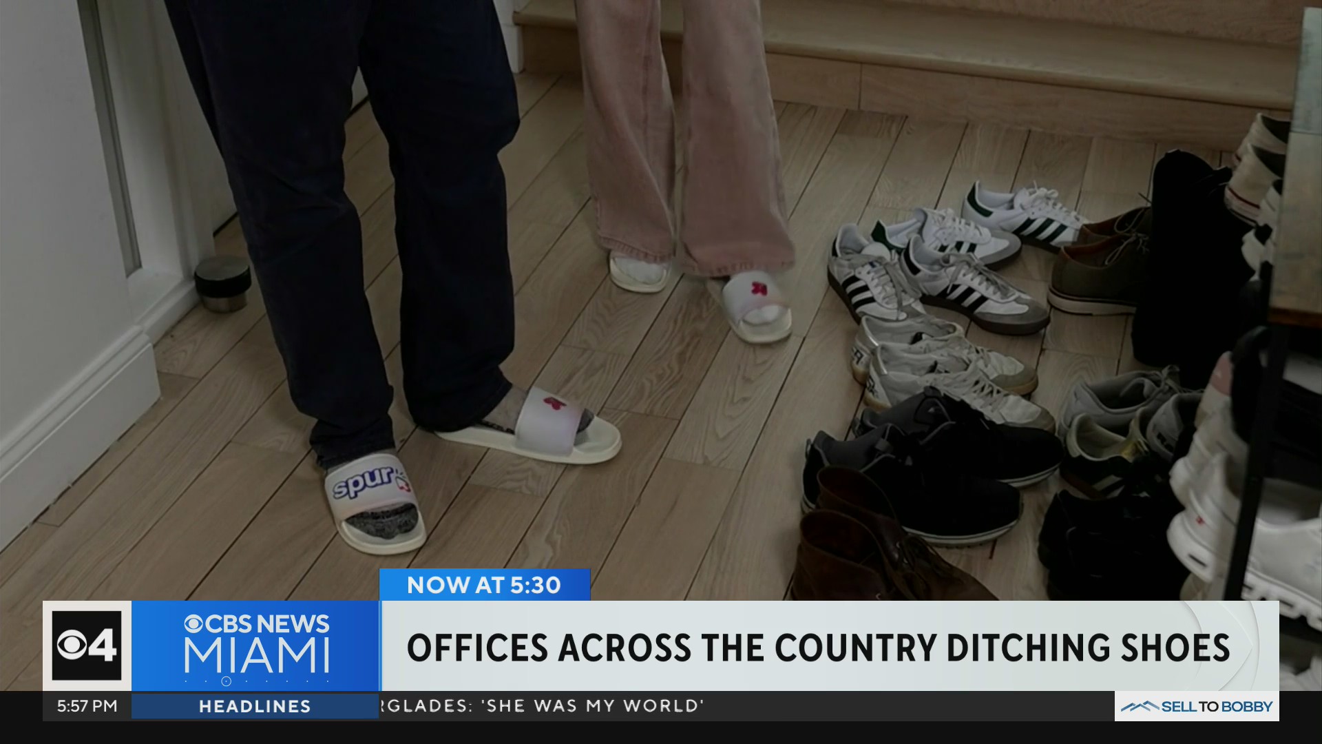 More US offices asking employees to take off shoes when entering workplaces