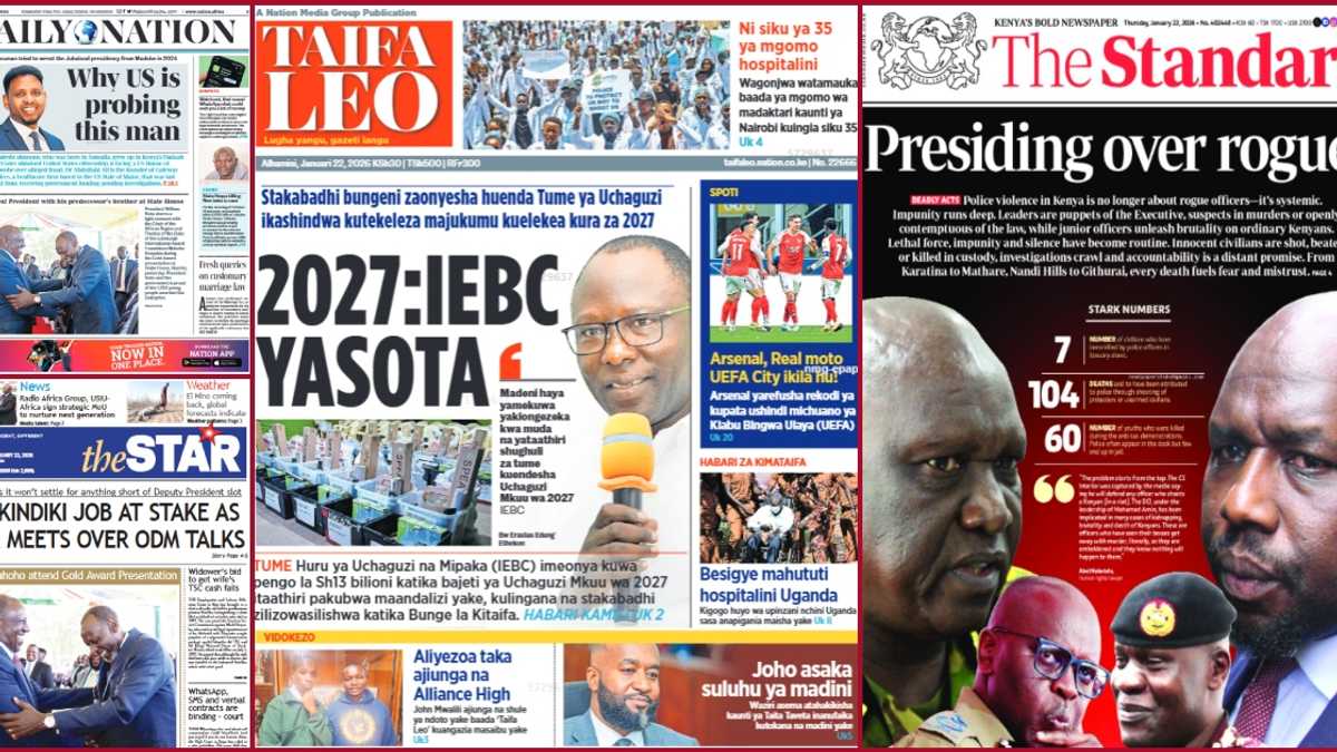 Kenya newspapers review: Gachagua adopts action plan, sets sights on ...