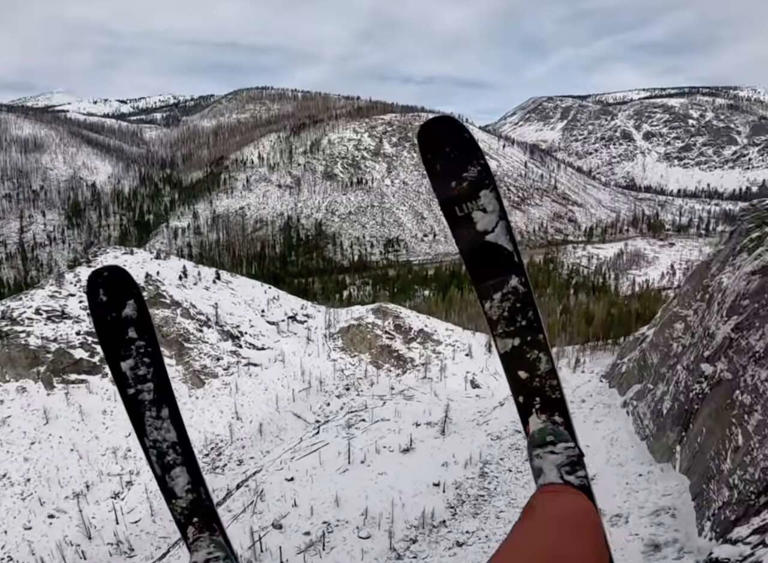 Video: Ski-BASE jumper flies off of 500-foot cliff near Tahoe