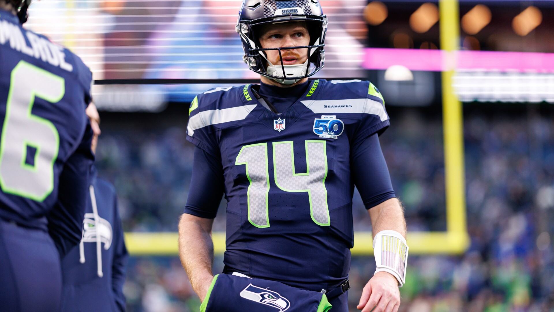 Sam Darnold "continues to get better," won't be full-go in practice all ...