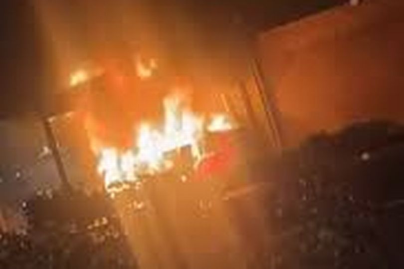 Vehicle fire at Hamilton retail park sees two taken to hospital