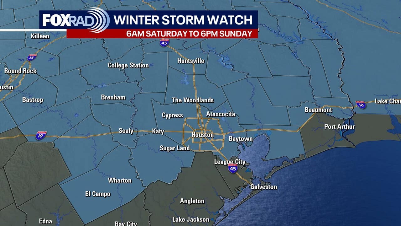 Winter storm watch issued for Houston this weekend: What it means
