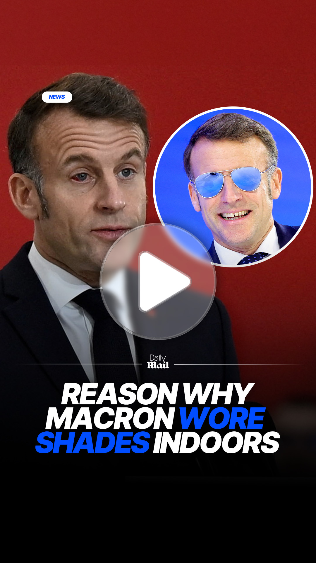 Why Macron wore sunglasses during his Davos speech