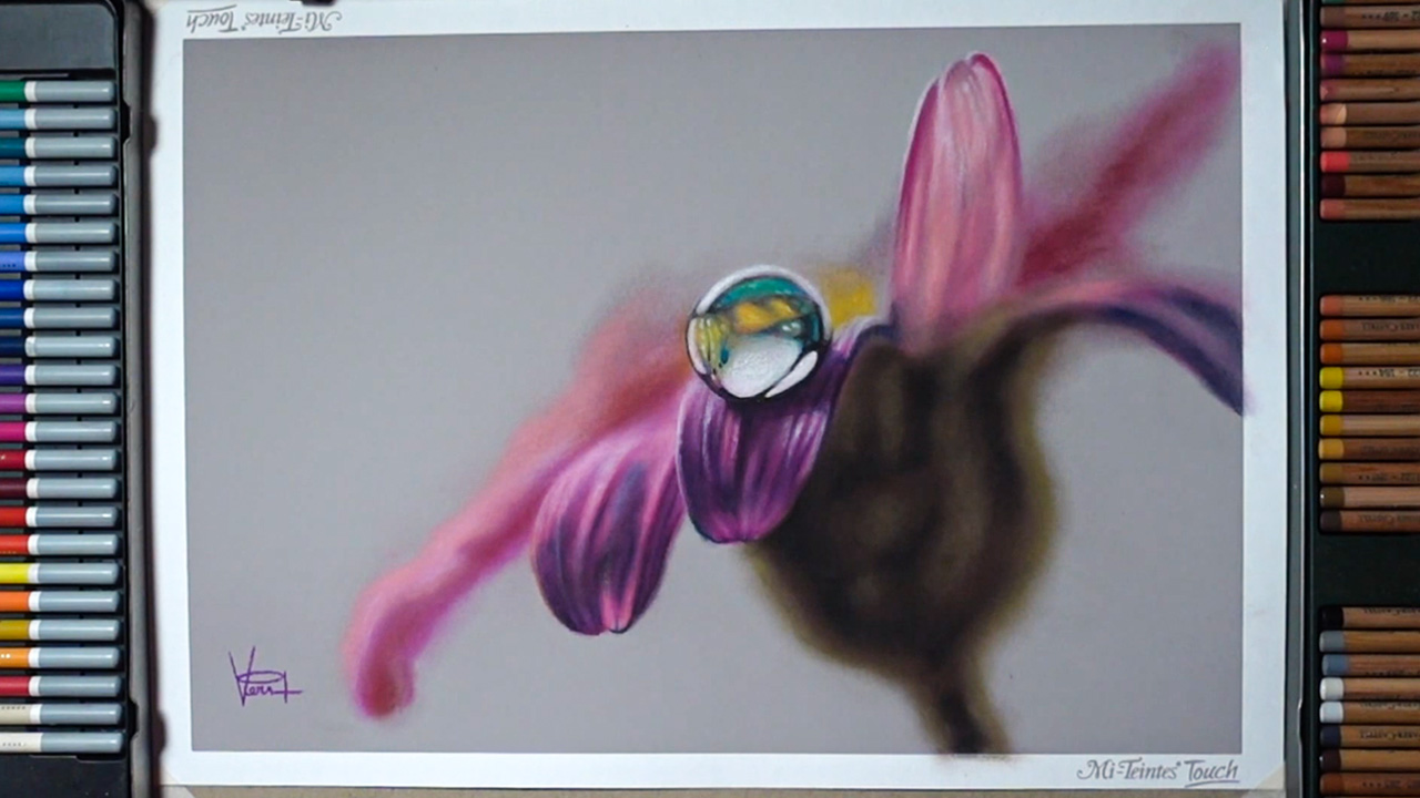 Stepwise water drop drawing: Achieve realism using soft and Pitt pastel ...