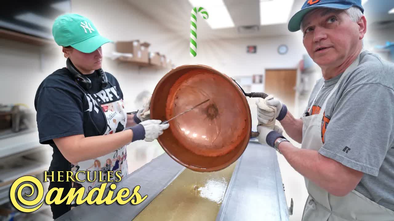 How candy canes are made, taught by a master candy maker