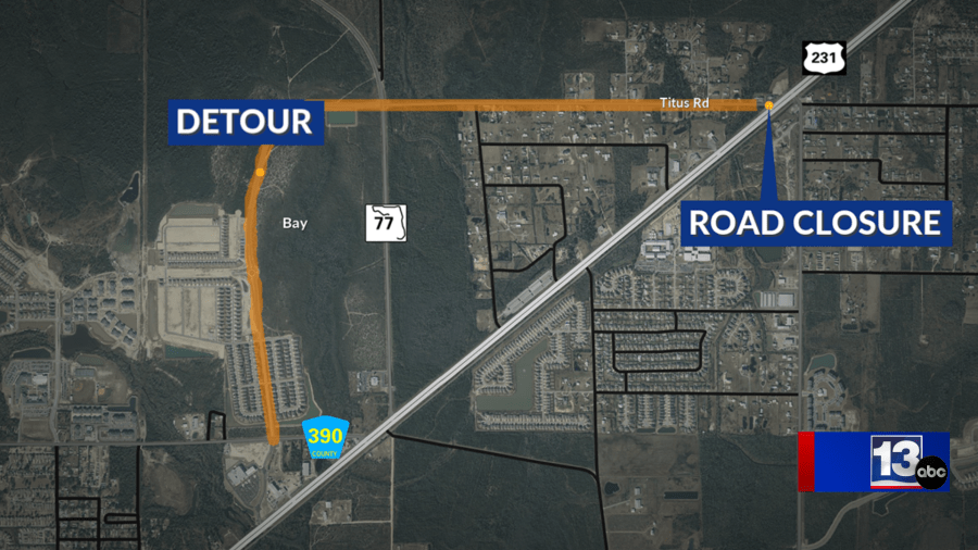$13.6 million construction project temporarily closes Titus Road in Bay ...