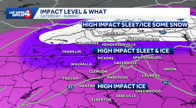 Winter storm to impact Carolinas this weekend: Here's the latest on ...