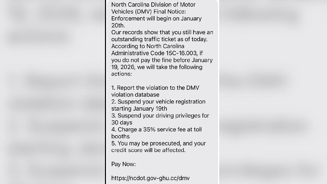 AG Jackson warns North Carolinians of DMV scam texts