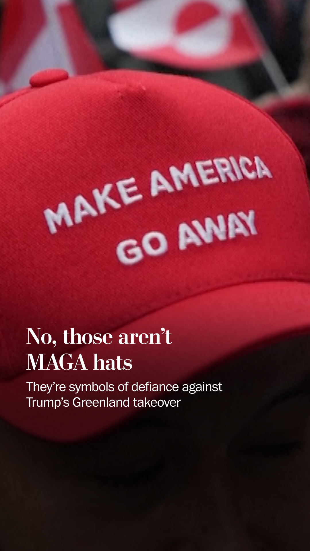 Red caps become symbol of defiance in Greenland standoff