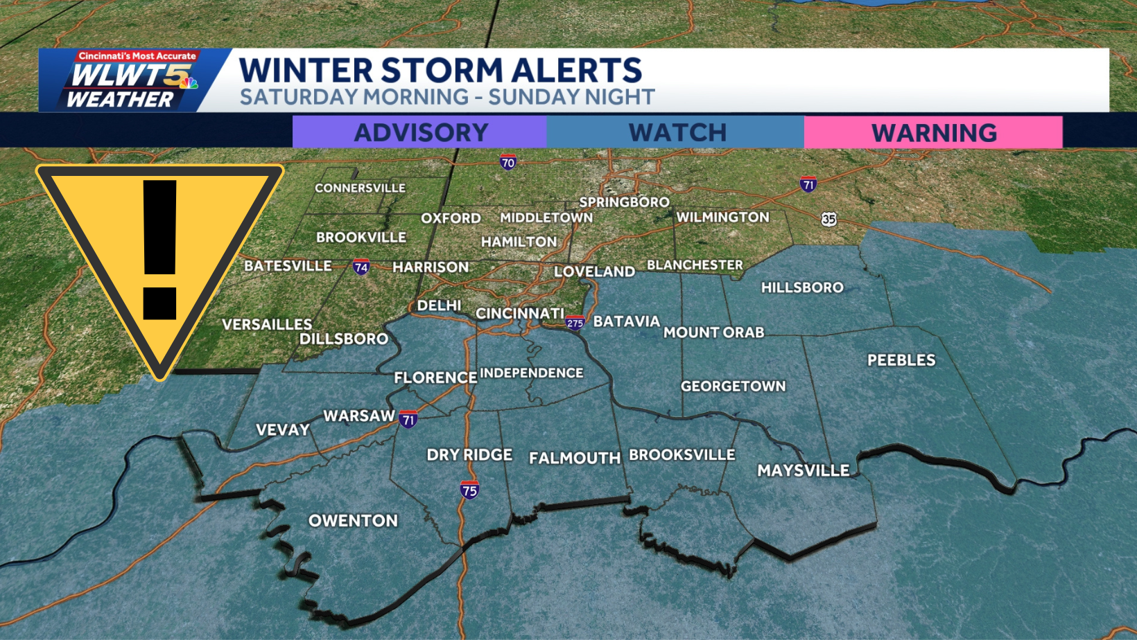 Winter storm watch: Confidence increasing for heavy snow this weekend