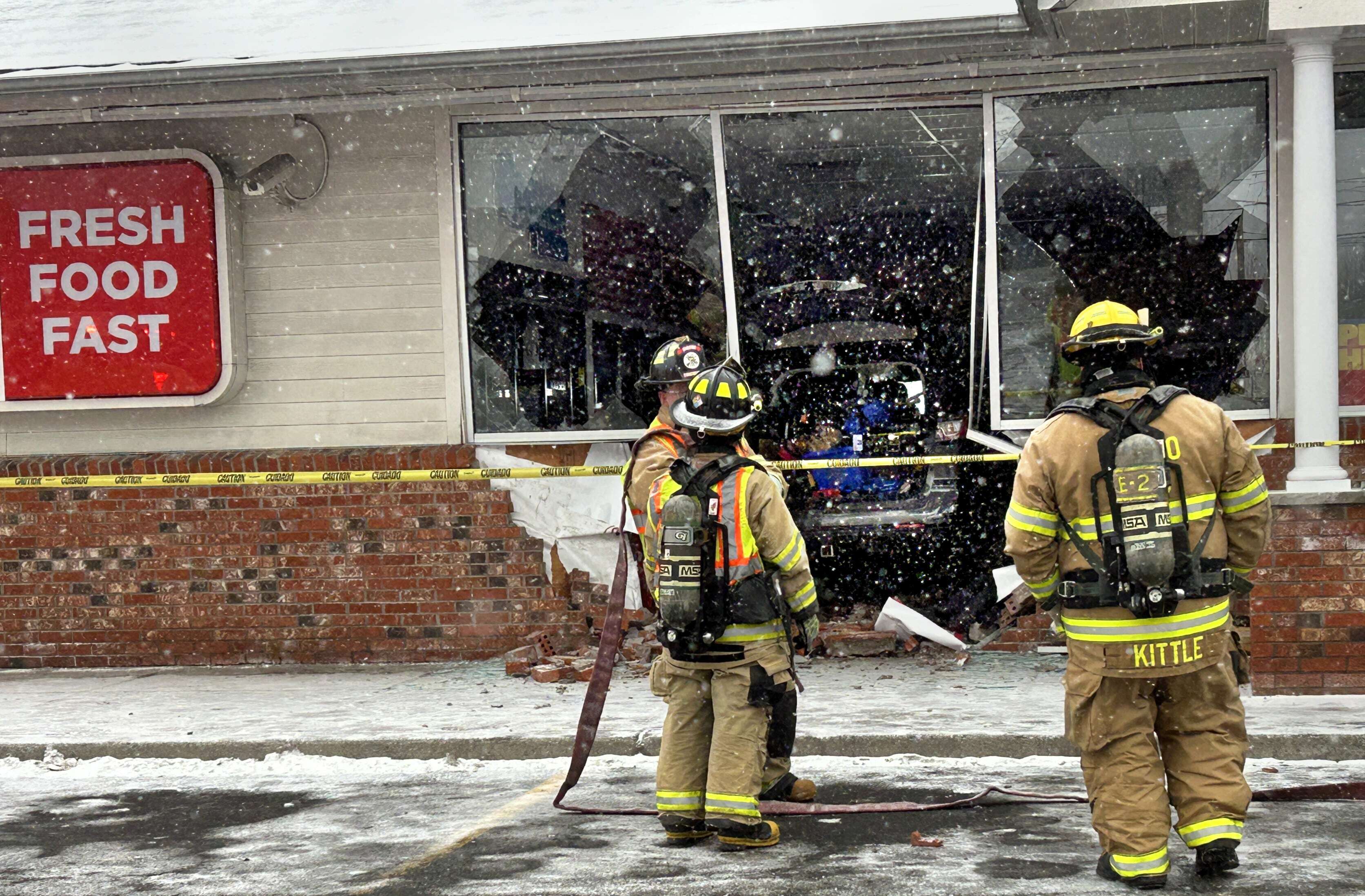 Update: Two people taken to hospital after car crashes into Cicero gas ...