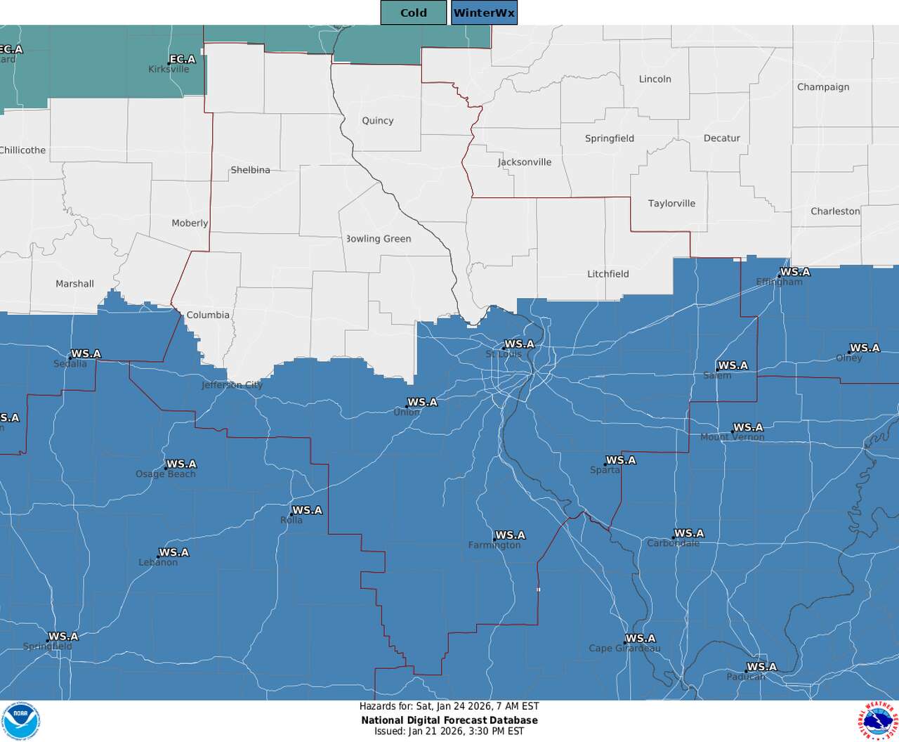 Winter storm watches issued for weekend snow storm in Illinois, St ...