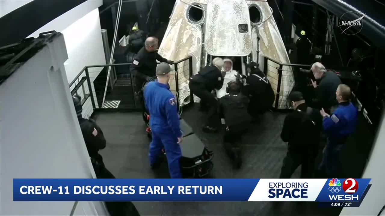 NASA’s SpaceX Crew-11 discusses space station science mission, early return
