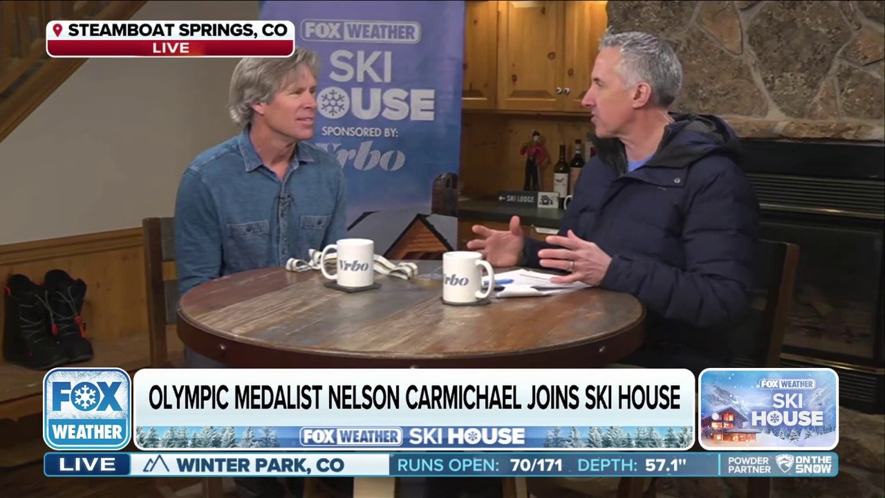 Olympic medalist Nelson Carmichael sits down at the FOX Weather Ski ...