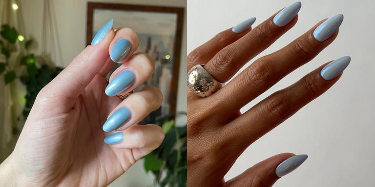 In need of a winter manicure? Icy blue chrome nails are the chicest ...
