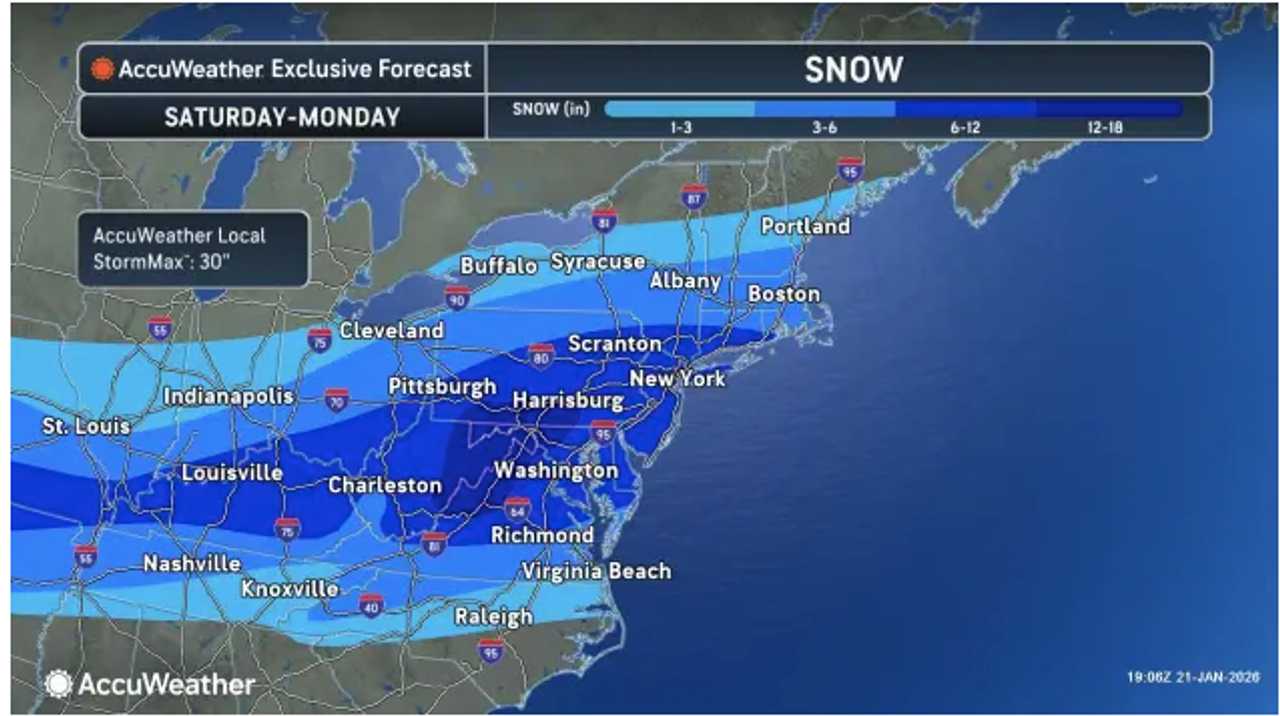 First snowfall predictions released for major winter storm: These areas ...