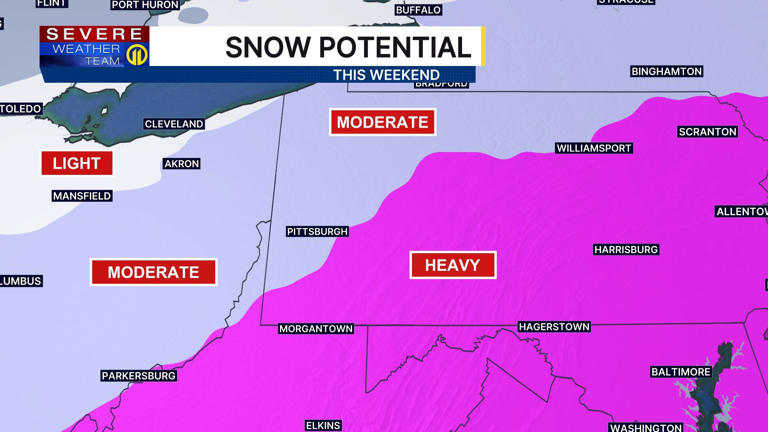 Major winter storm: Potential for heavy snow of at least 6 inches in ...