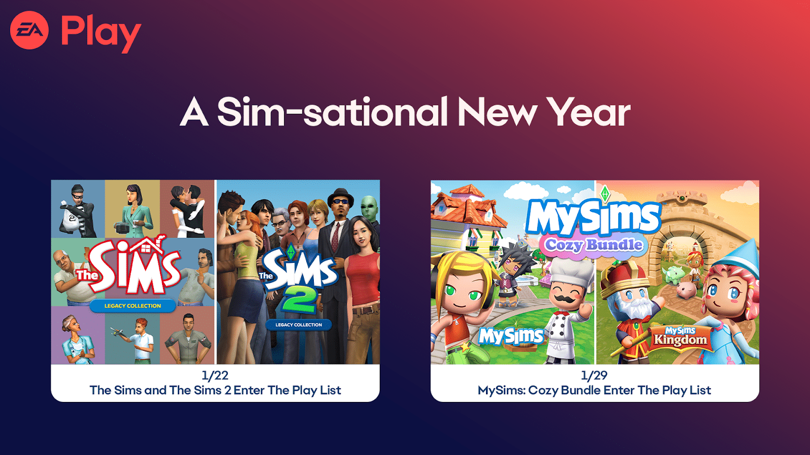 Older 'The Sims' & 'MySims' Titles Coming to EA Play